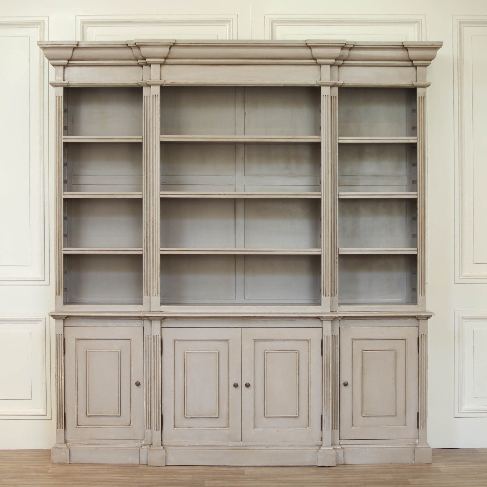 Distressed Bookcase Display Cabinet - Maison Reproductions