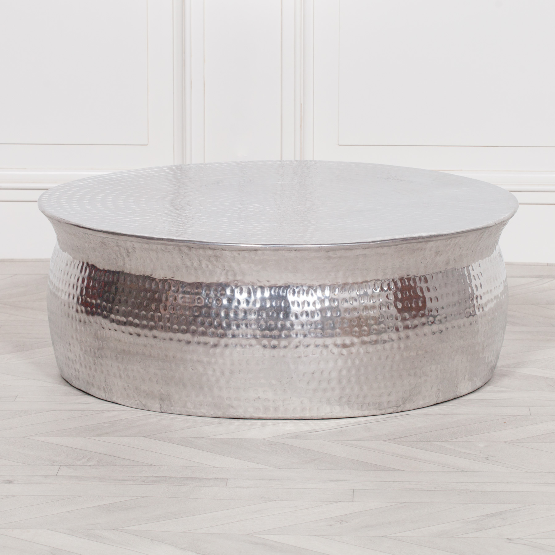 Aluminium Round Coffee Table - Maison Reproductions