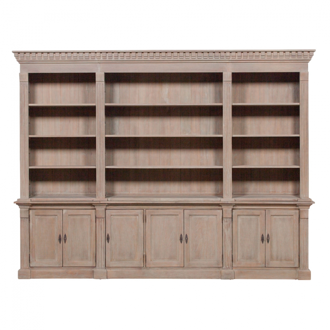 Extra Large Wooden Triple Bookcase - Maison Reproductions