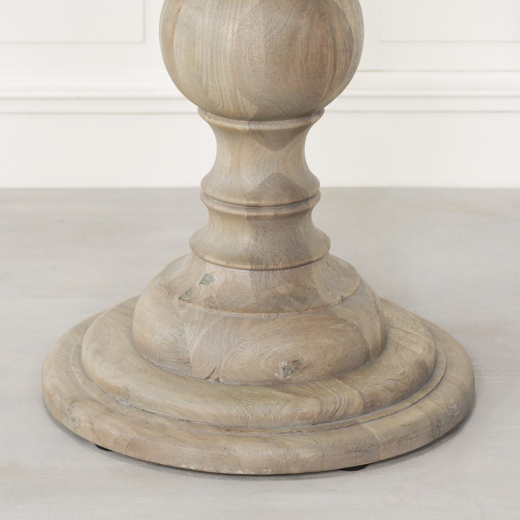 Rustic Wooden Round Dining Table 120cm - Maison Reproductions