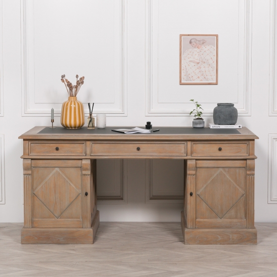 Rustic Wooden Desk - Maison Reproductions