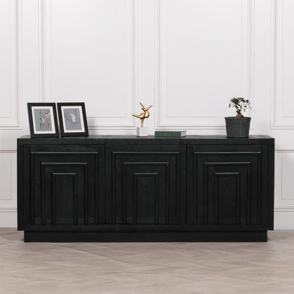 Black Wooden Contemporary Sideboard - Maison Reproductions