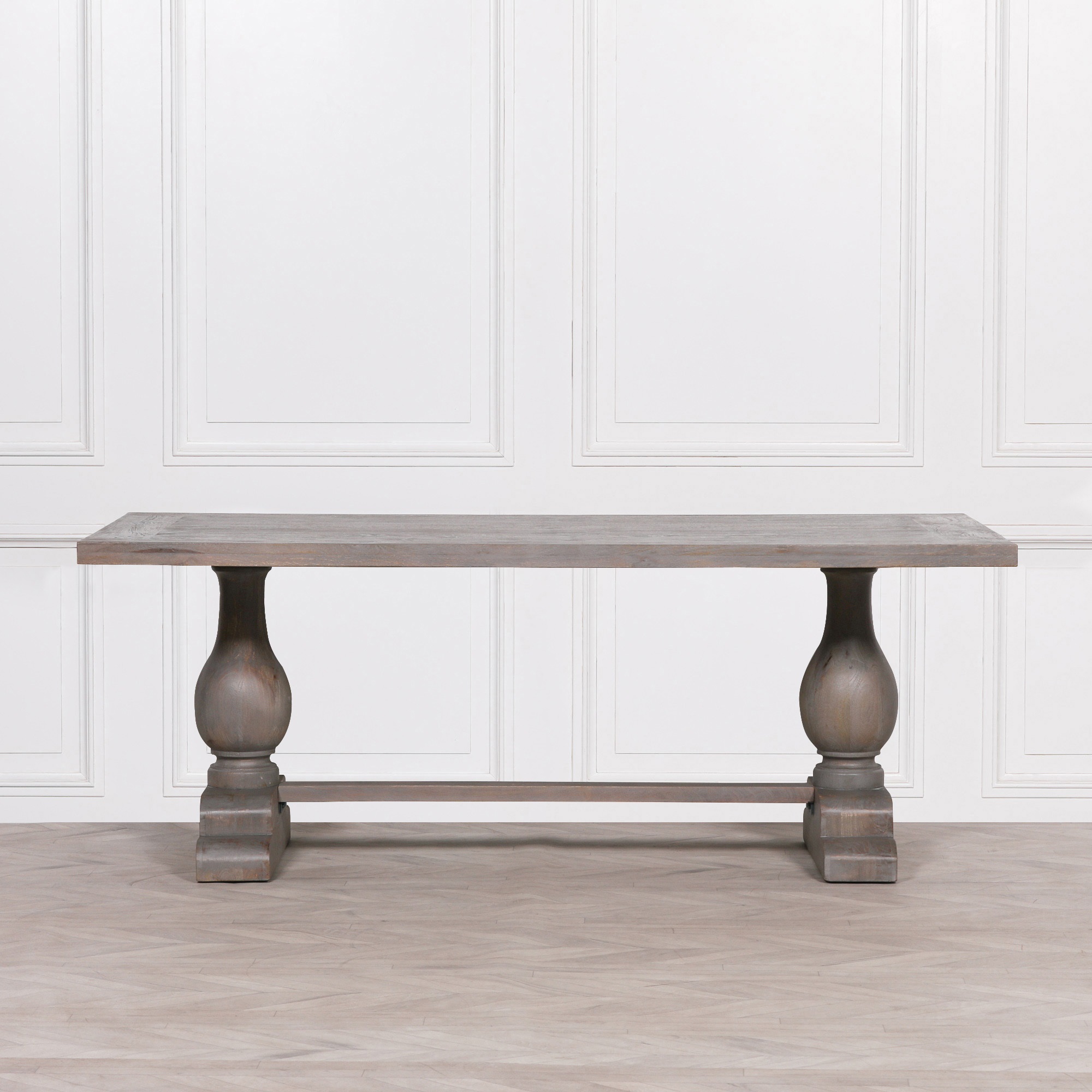 Wooden Rustic Rectangular Dining Table 210cm - Maison Reproductions