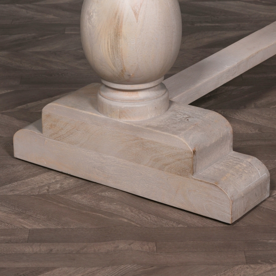 Blanche Wood Rustic Washed Rectangular Dining Table 210cm - Maison ...